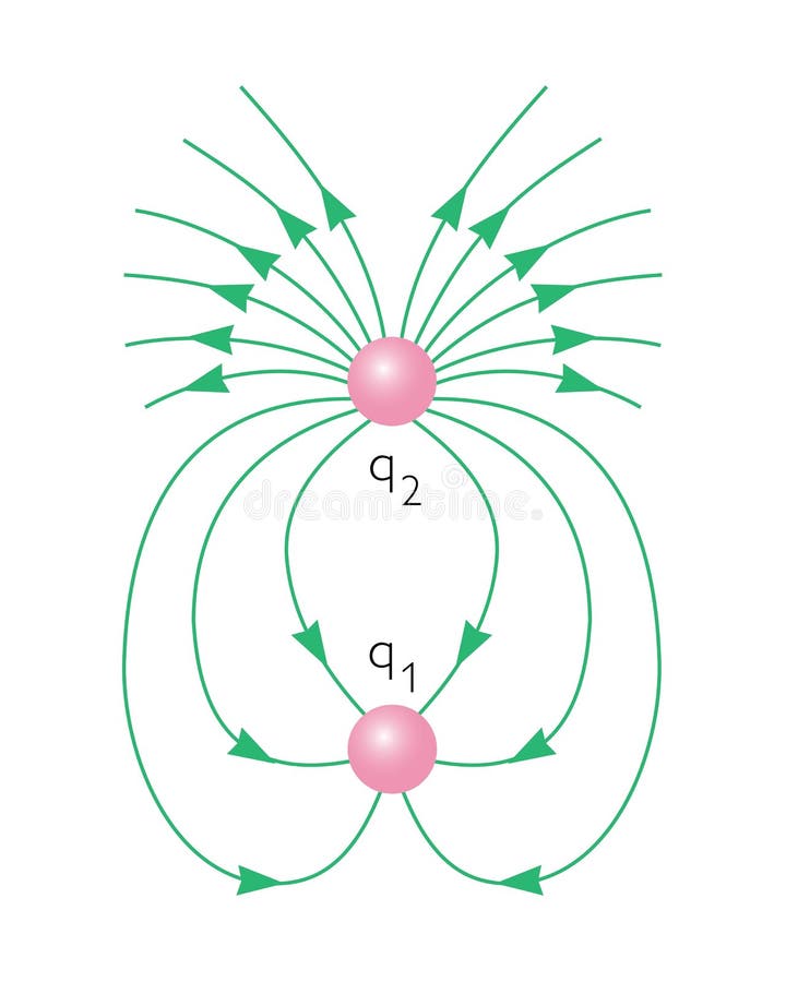 Electric Fields - Physics Education Vector Illustration Stock Vector ...