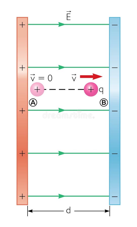 Electric Fields - Physics Education Vector Illustration Stock Vector ...