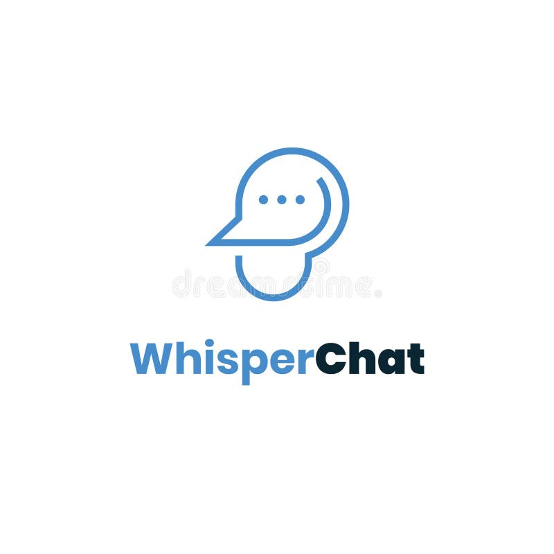 Whisper Chat App Bubble Logo Design Stock Vector - Illustration of ...