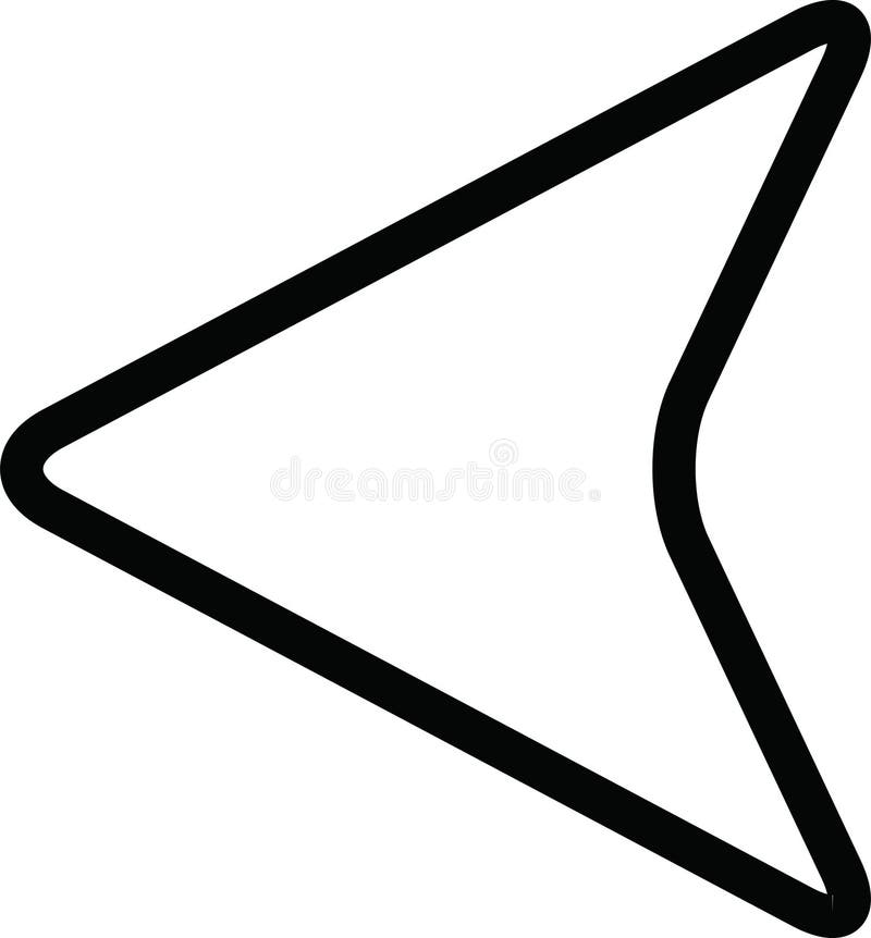 Line art back icon vector stock vector. Illustration of outline - 235311163