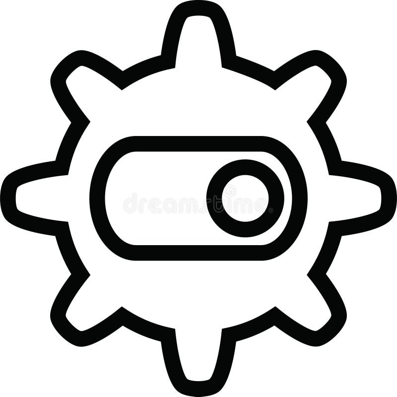 Line Art Setting System Icon Vector Stock Vector - Illustration of ...
