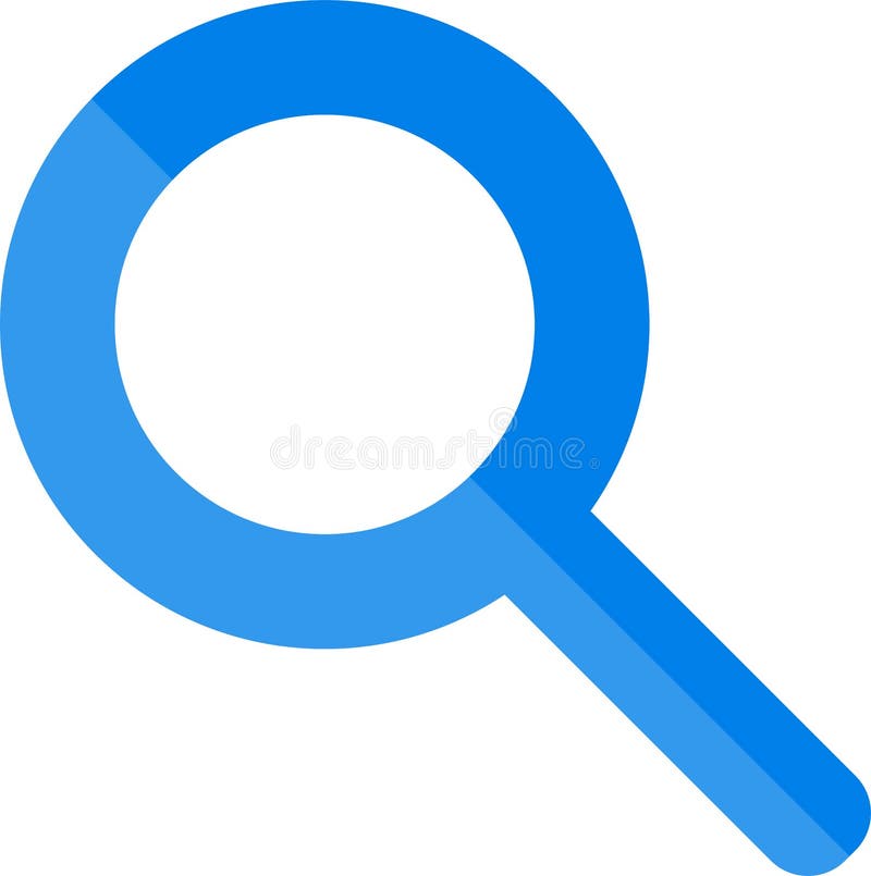 Loupe Icon Used for Search and Survey. Blue Vector. Stock Vector ...