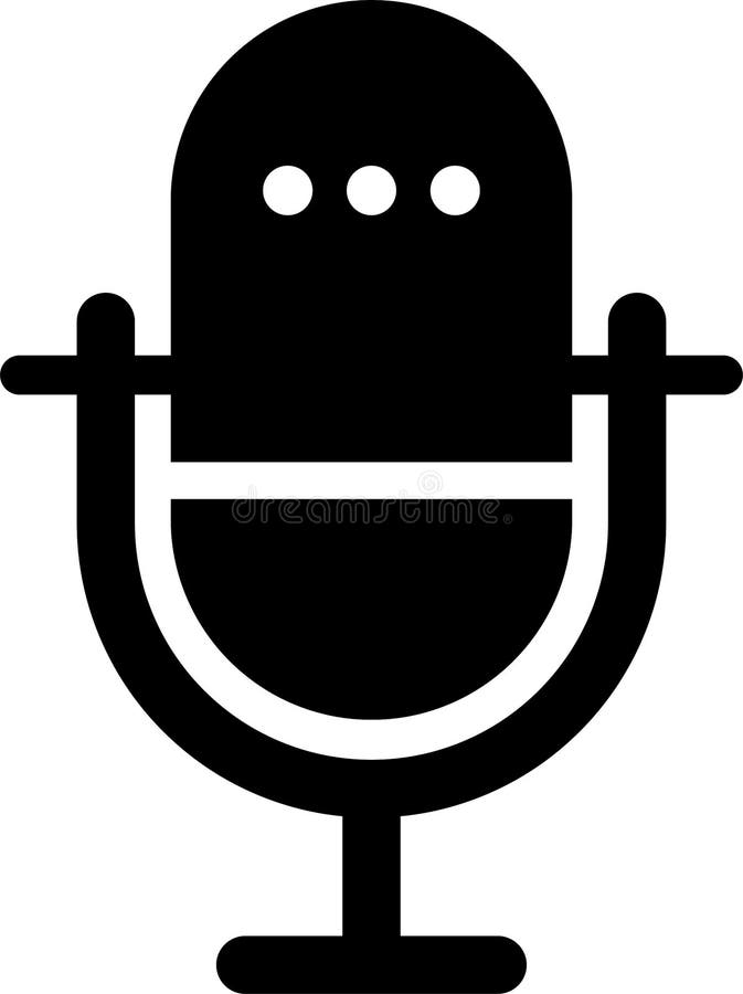 Interview Microphone Vector Icon. Simple Illustration. Stock Vector ...