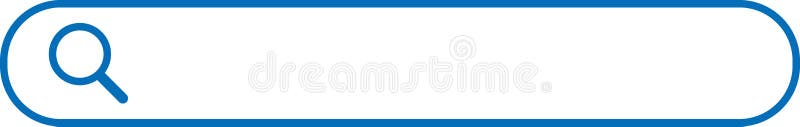 Blue Simple Search Bar. Search Box Vector. Stock Vector - Illustration ...