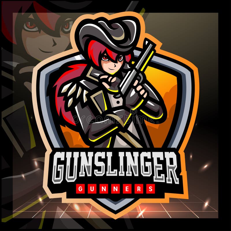 Gunslinger Mascot. Esport Logo Design Stock Vector - Illustration of ...