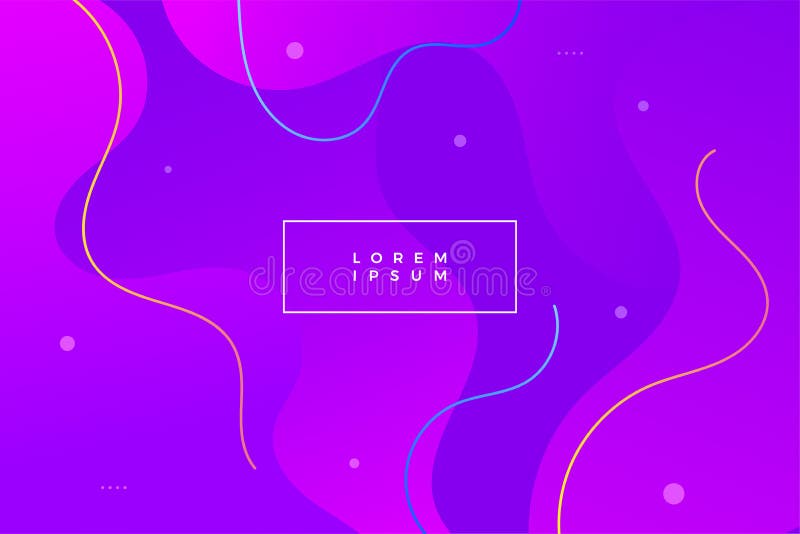 Wavy Geometric Background. Trendy Gradient Color Shapes Composition ...