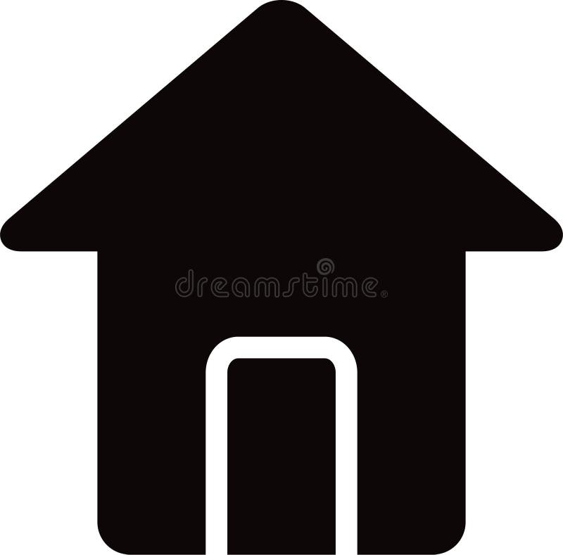 Solid home icon vector stock vector. Illustration of phone - 235477964