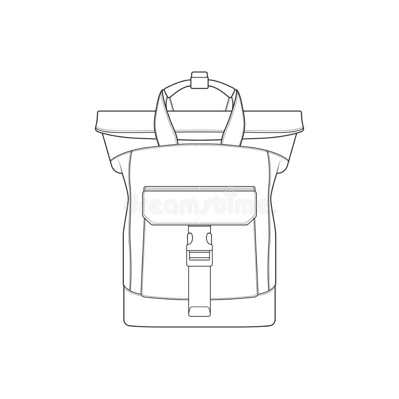 Backpack Outline Drawing Vector, Backpack in a Sketch Style, Trainers ...