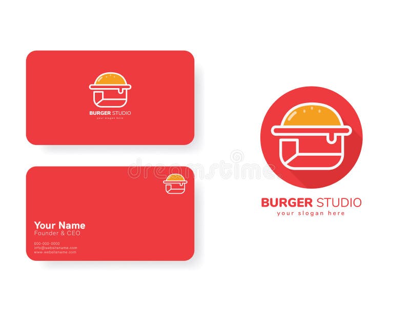 Burger Studio Fast Food Logo Stock Vector - Illustration of logo, menu ...