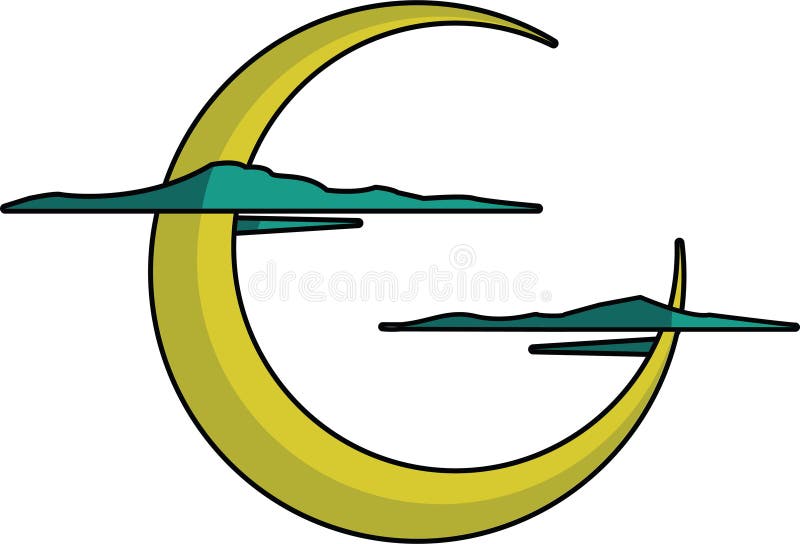 Color moon icon vector stock vector. Illustration of website - 235609408