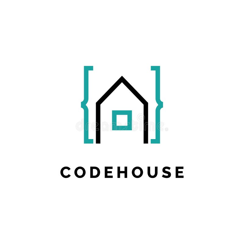 Code House Logo Design Illustration Symbol Vector Template Stock Vector ...