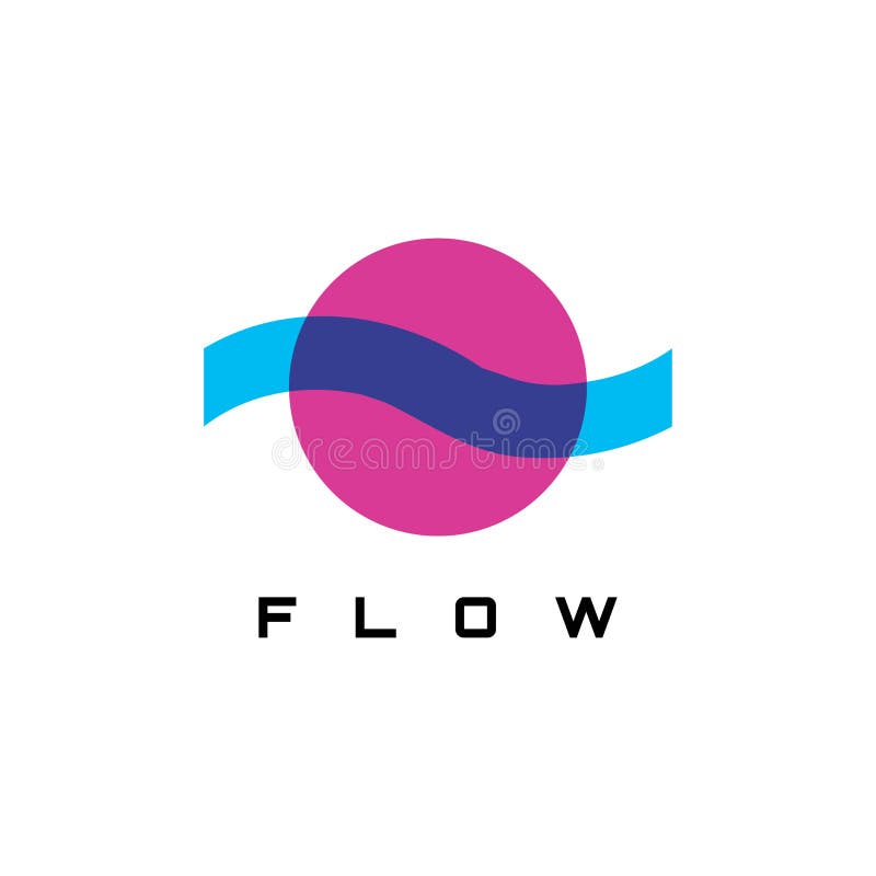 Flow Logo Design Illustration Vector Template Stock Vector ...
