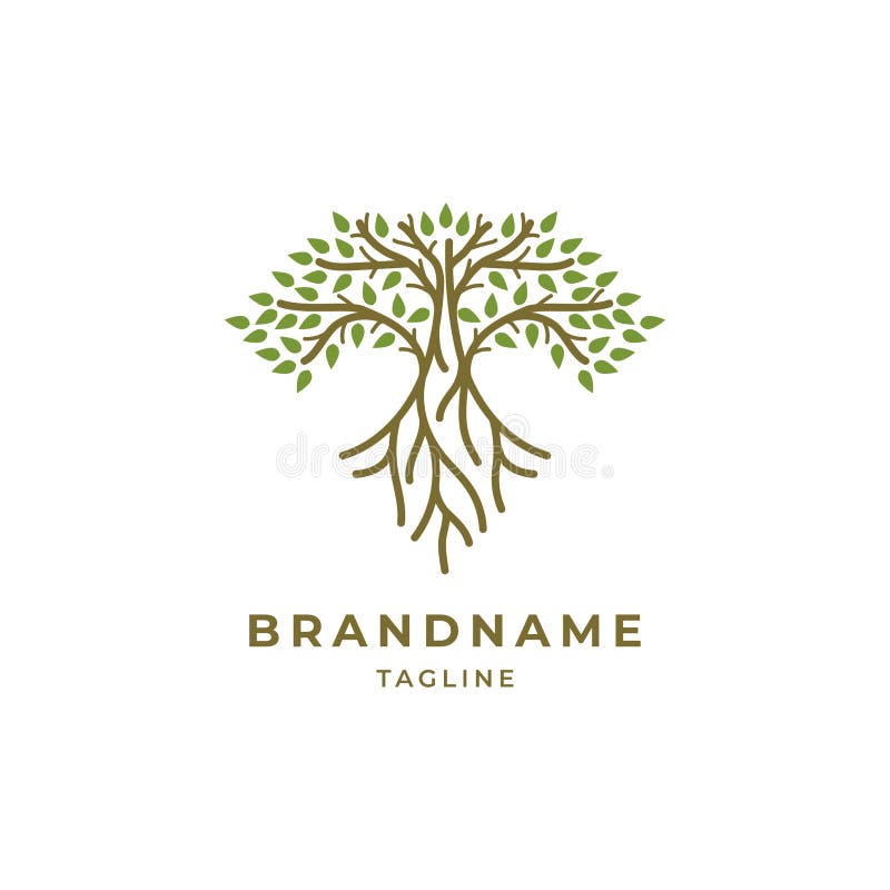 Diamond Tree Logo Design Illustration Vector Template Stock Vector ...