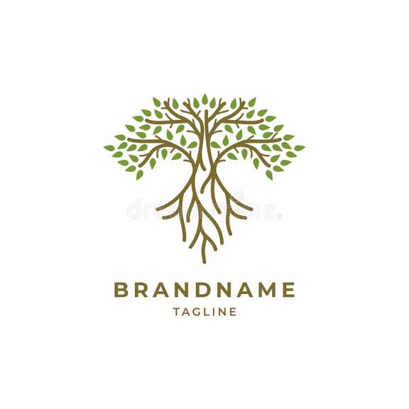 Diamond Tree Logo Design Illustration Vector Template Stock Vector ...