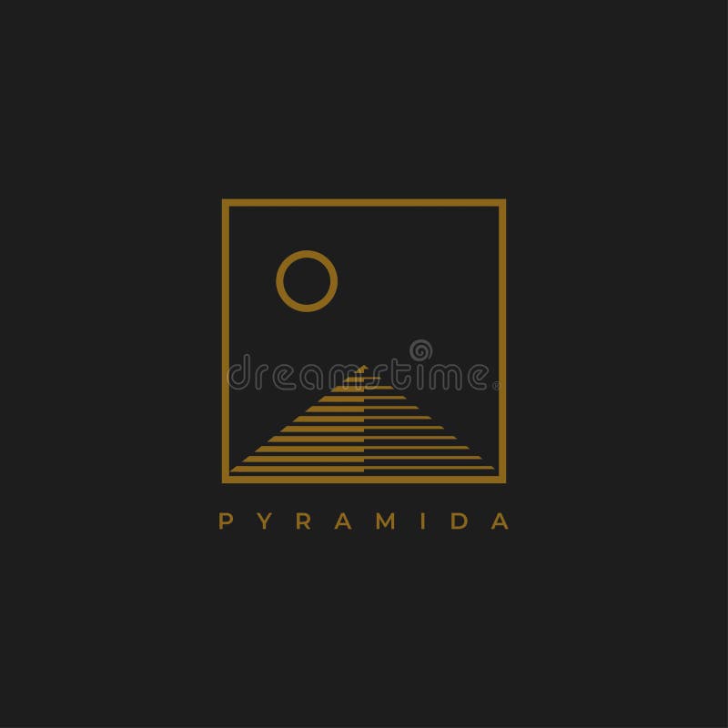 Pyramid Logo Design Illustration Vector Template Stock Vector ...