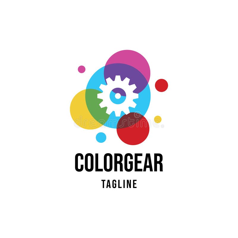 Color Gear Logo Design Illustration Vector Template Stock Vector ...
