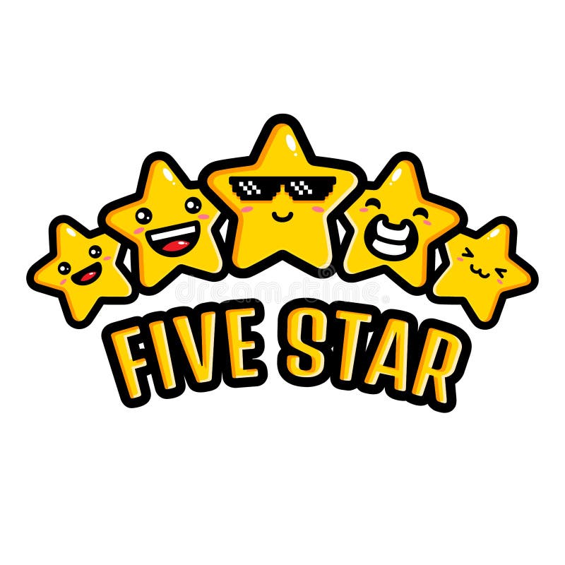 Cute Five Star Concept Design Stock Vector - Illustration of concept ...