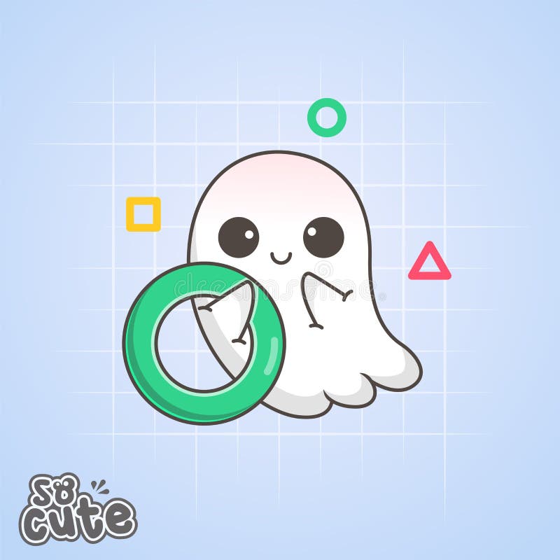 Cute Ghost Playing Games,horror Illustration,vector Eps 10 Stock Vector ...