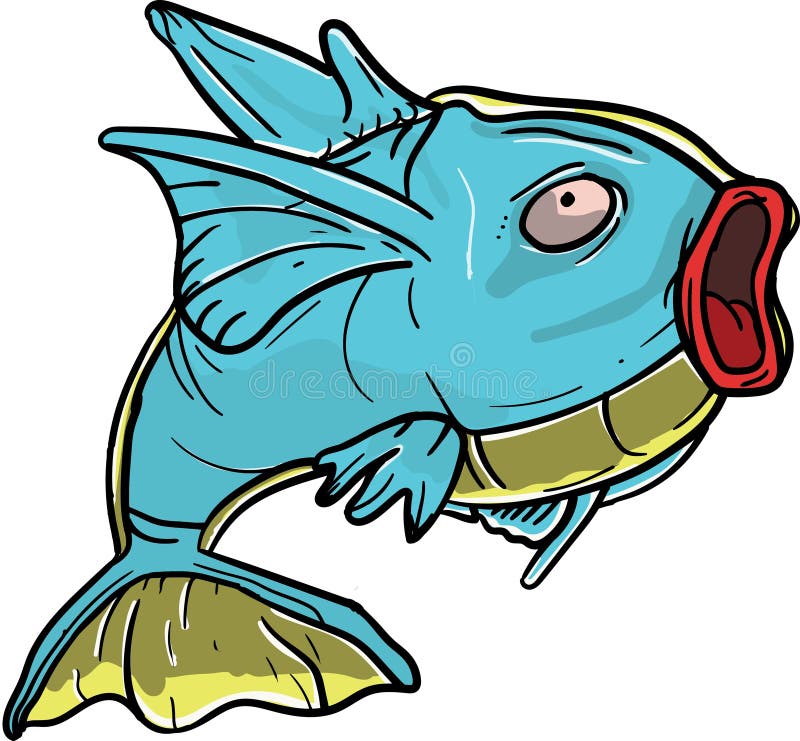 Color fish icon vector stock vector. Illustration of line - 235683907