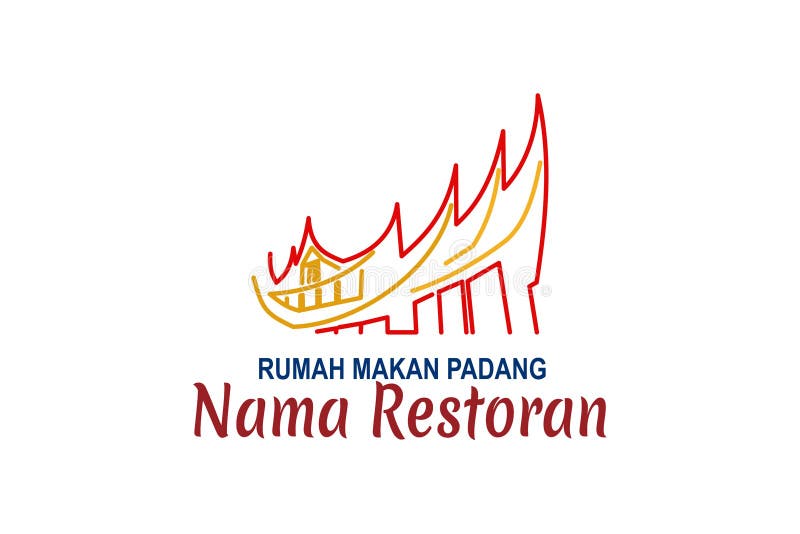 Translation: Restaurant Name, Padang Cuisine. Vector Logo Stock Vector ...