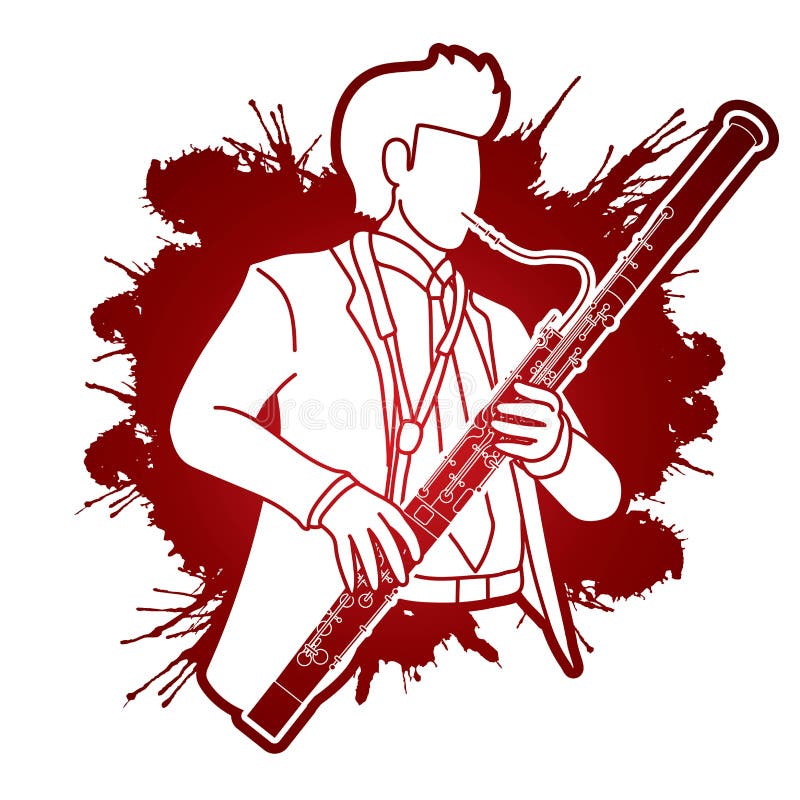 Bassoon Musician Orchestra Instrument Graphic Vector Stock Vector ...