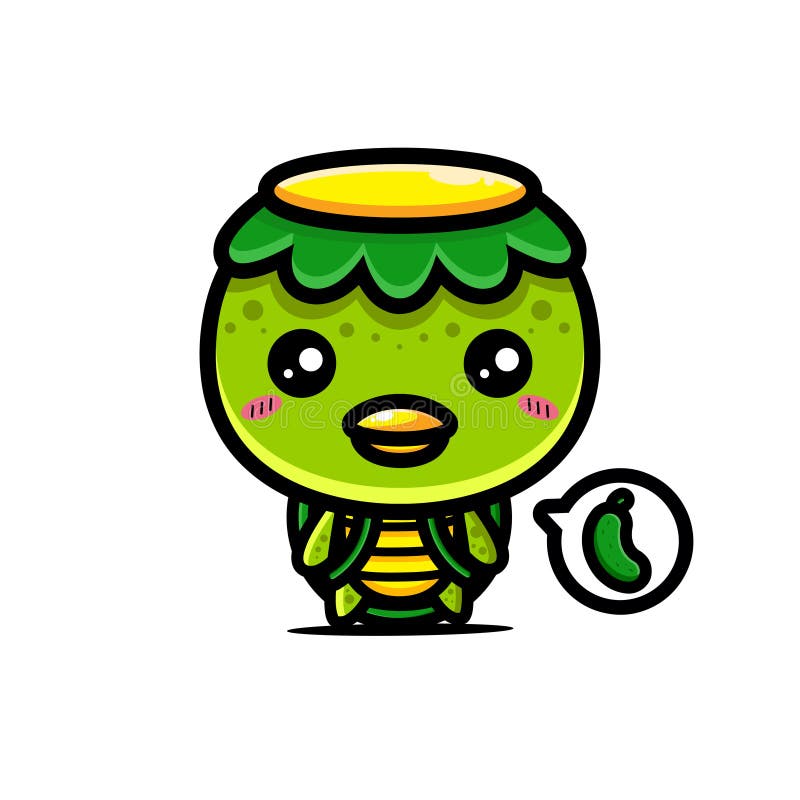 Cute Kappa Cartoon Character Stock Vector - Illustration of funny ...