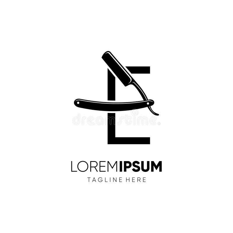 Letter Straight Razor Logo Stock Illustrations – 70 Letter Straight ...