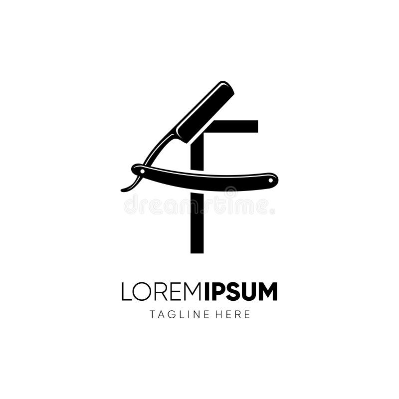 Letter Straight Razor Logo Stock Illustrations – 70 Letter Straight ...