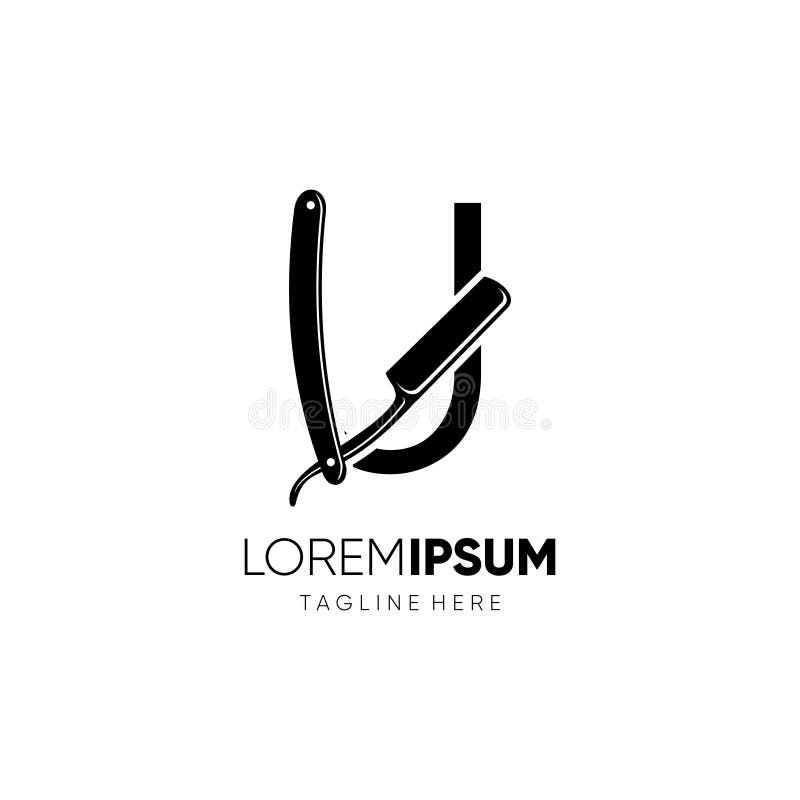 Letter Straight Razor Logo Stock Illustrations – 69 Letter Straight ...