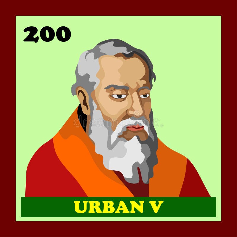 200th Catholic Church Pope Urban V Stock Vector - Illustration of ...