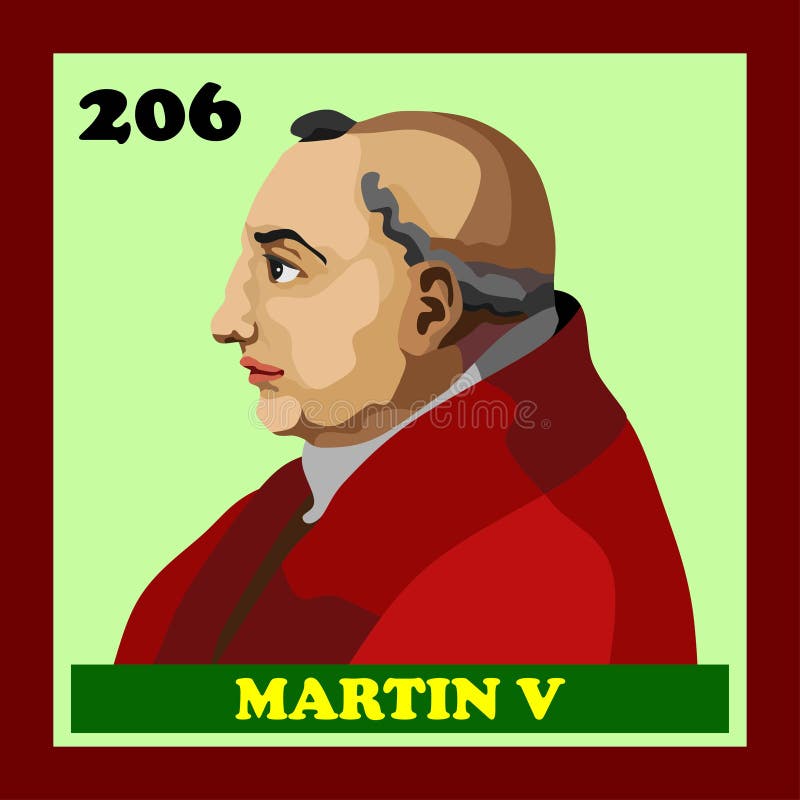 206th Catholic Church Pope Martin V Stock Vector - Illustration of ...
