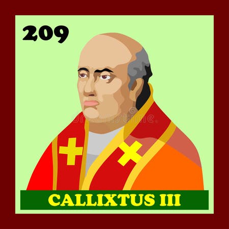 209th Catholic Church Pope Callixtus III Stock Vector - Illustration of ...