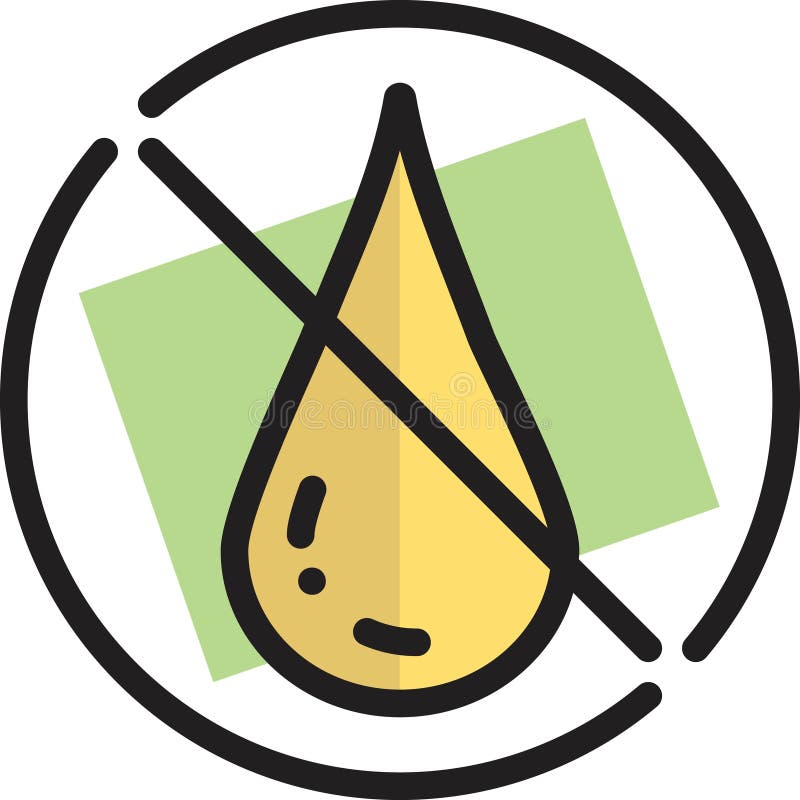 Color Oil Free Sign Icon Vector Stock Vector - Illustration of solid ...