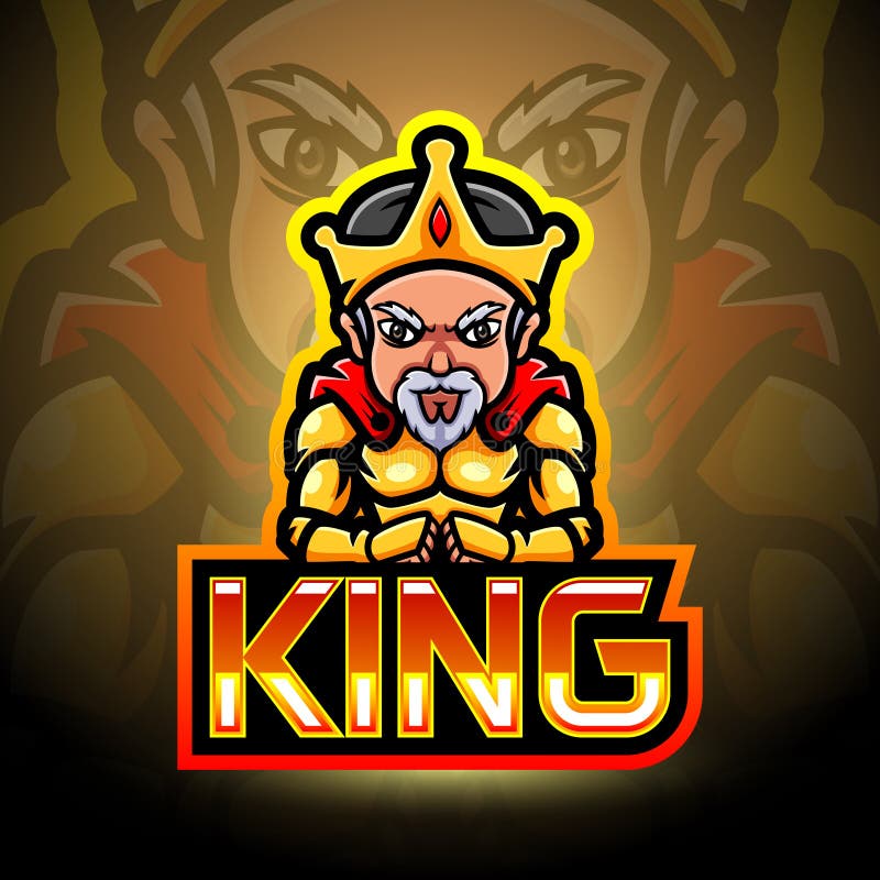 The King Esport Logo Mascot Design Stock Vector - Illustration of ...