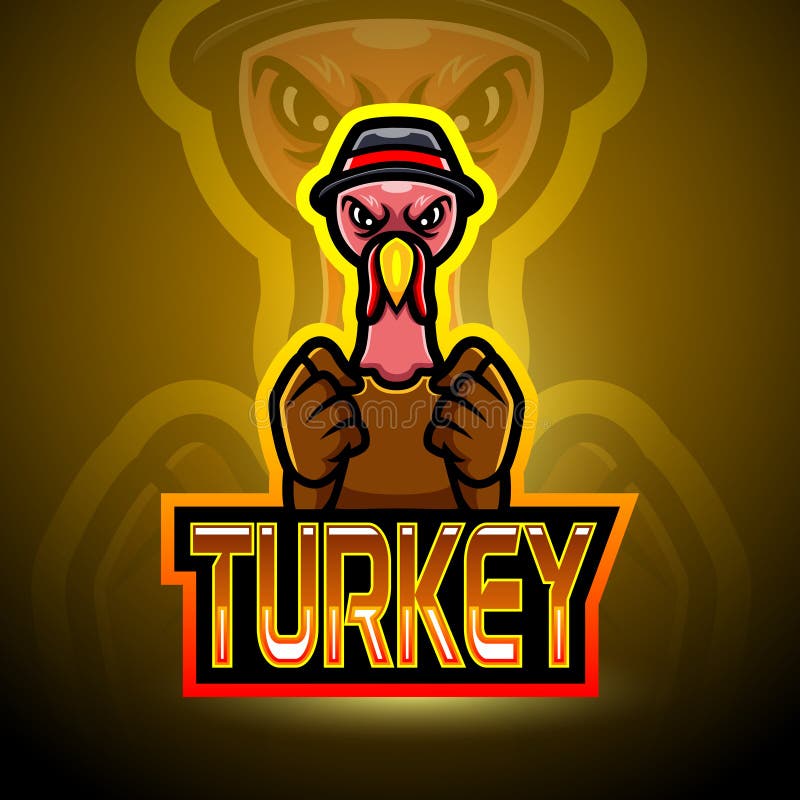 Turkey Esport Logo Mascot Design Stock Vector - Illustration of logo ...