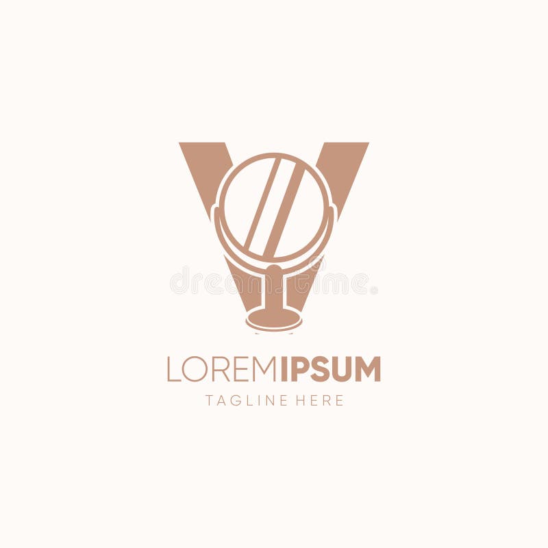 Letter V Initial Mirror Logo Design Icon Graphic Stock Vector ...