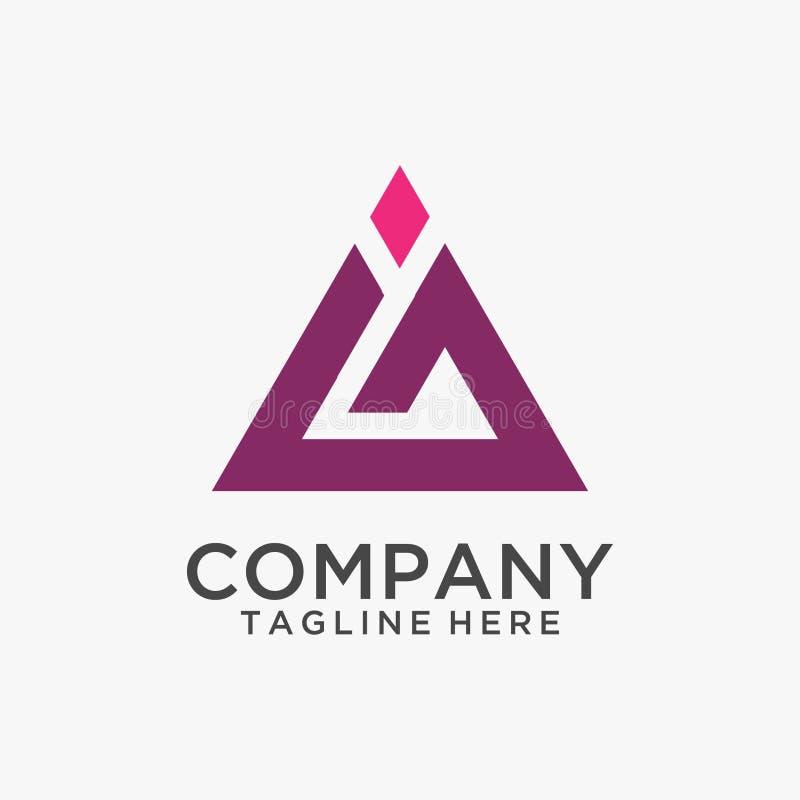 Letter IG Triangle Logo Design Stock Vector - Illustration of luxury ...