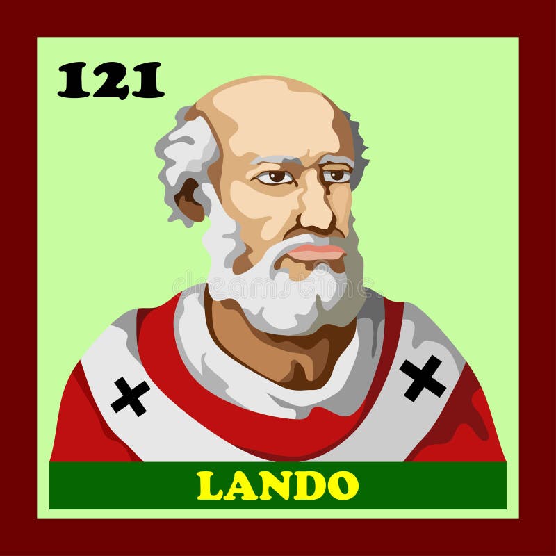 121st Catholic Church Pope Lando Vector Illustration Stock Vector ...