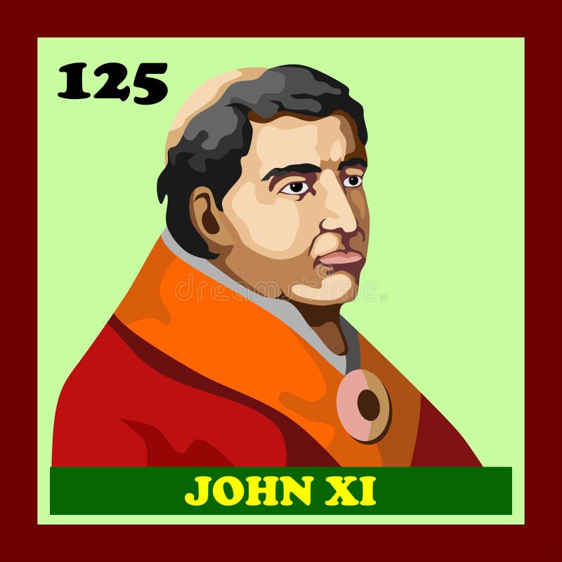 125th Catholic Church Pope John XI Stock Vector - Illustration of pope ...