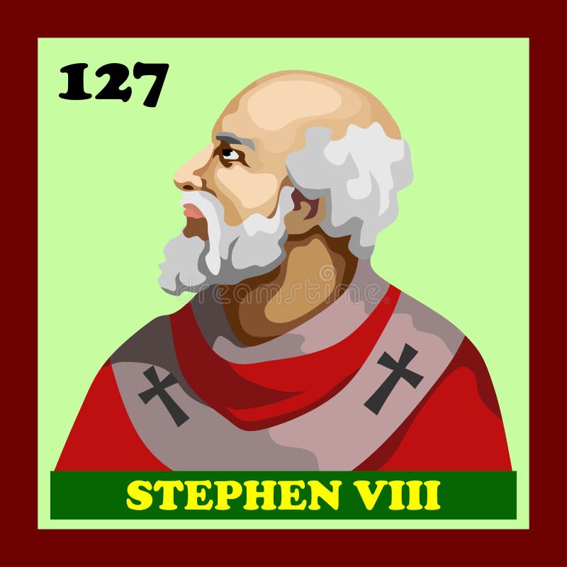127th Catholic Church Pope Stephen VIII Stock Vector - Illustration of ...