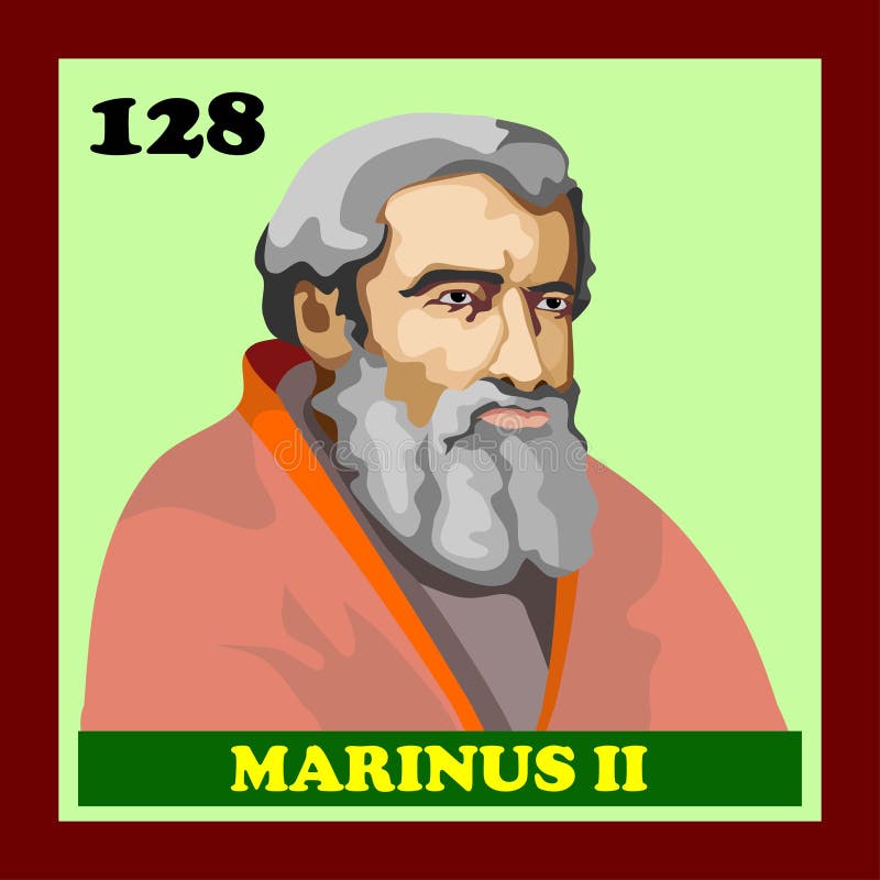 128th Catholic Church Pope Marinus II Stock Vector - Illustration of ...