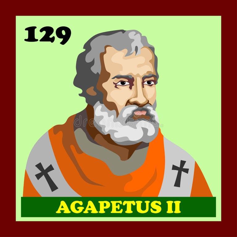 129th Catholic Church Pope Agapetus II Stock Vector - Illustration of ...
