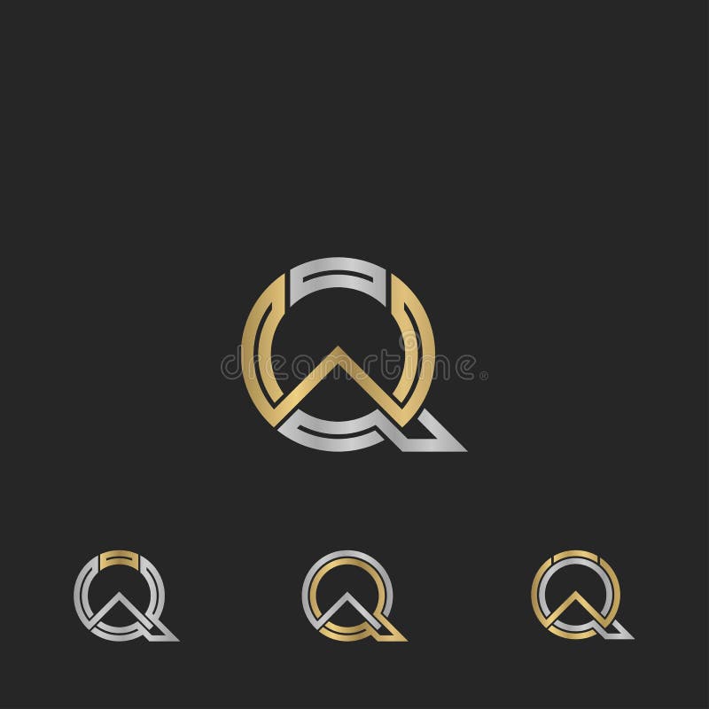 Alphabet Initials Logo QW, WQ, W and Q Stock Vector - Illustration of ...