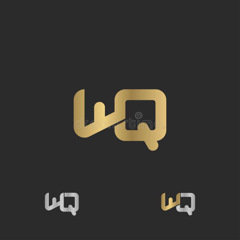 Alphabet Initials Logo QW, WQ, W and Q Stock Vector - Illustration of ...