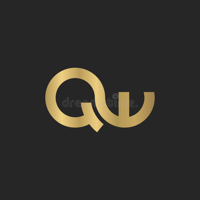 Alphabet Initials Logo QW, WQ, W and Q Stock Vector - Illustration of ...