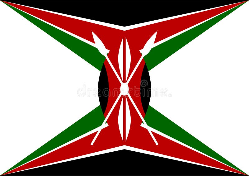 Kenya Flag Vector Art Design with Raw File Stock Vector - Illustration ...
