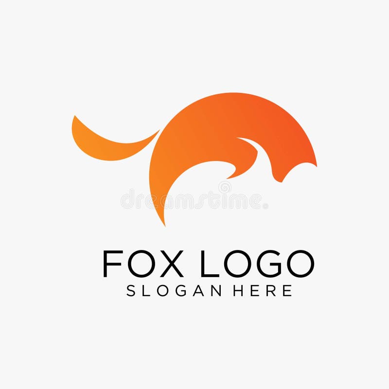 Jumping fox logo design stock vector. Illustration of animal - 236571346