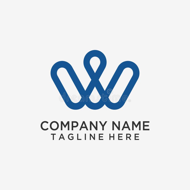 Letter W line logo design stock vector. Illustration of technology ...