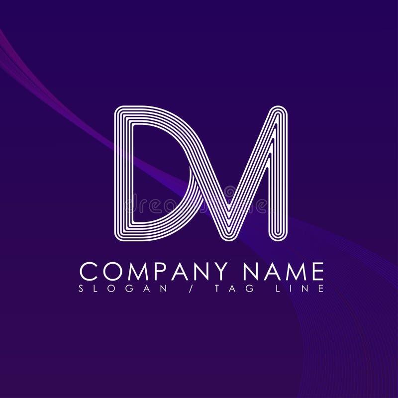 Printabstract Geometric Logo DM Teamwork Team. Suitable for Company DM ...