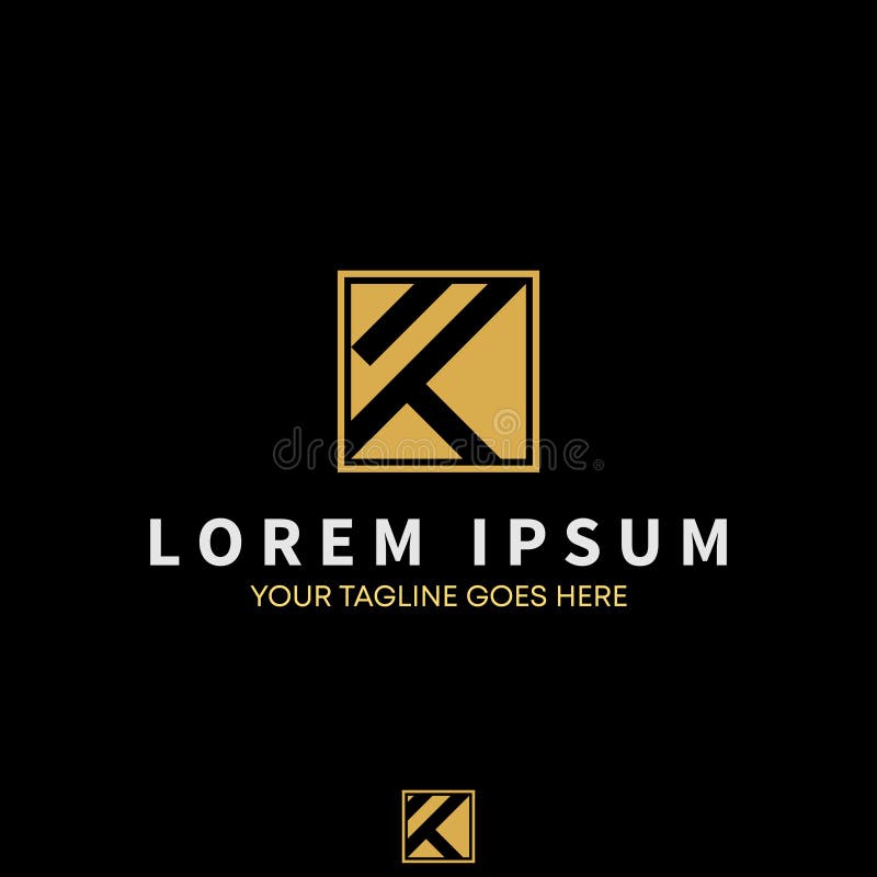 Letter KF Negative Space Free Vector Stock. Circle Abstract Design ...